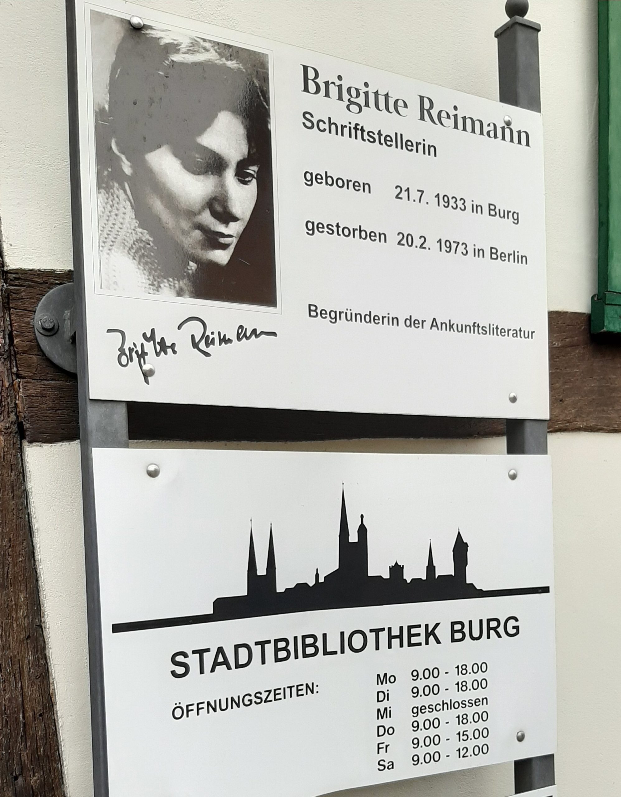 Brigitte-Reimann-Promenade in Burg – frauenorte.net